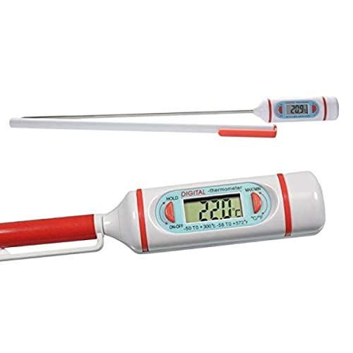 ACC310DLS Laboratory Long Stem Digital Thermometer, 12" Stainless Steel ...