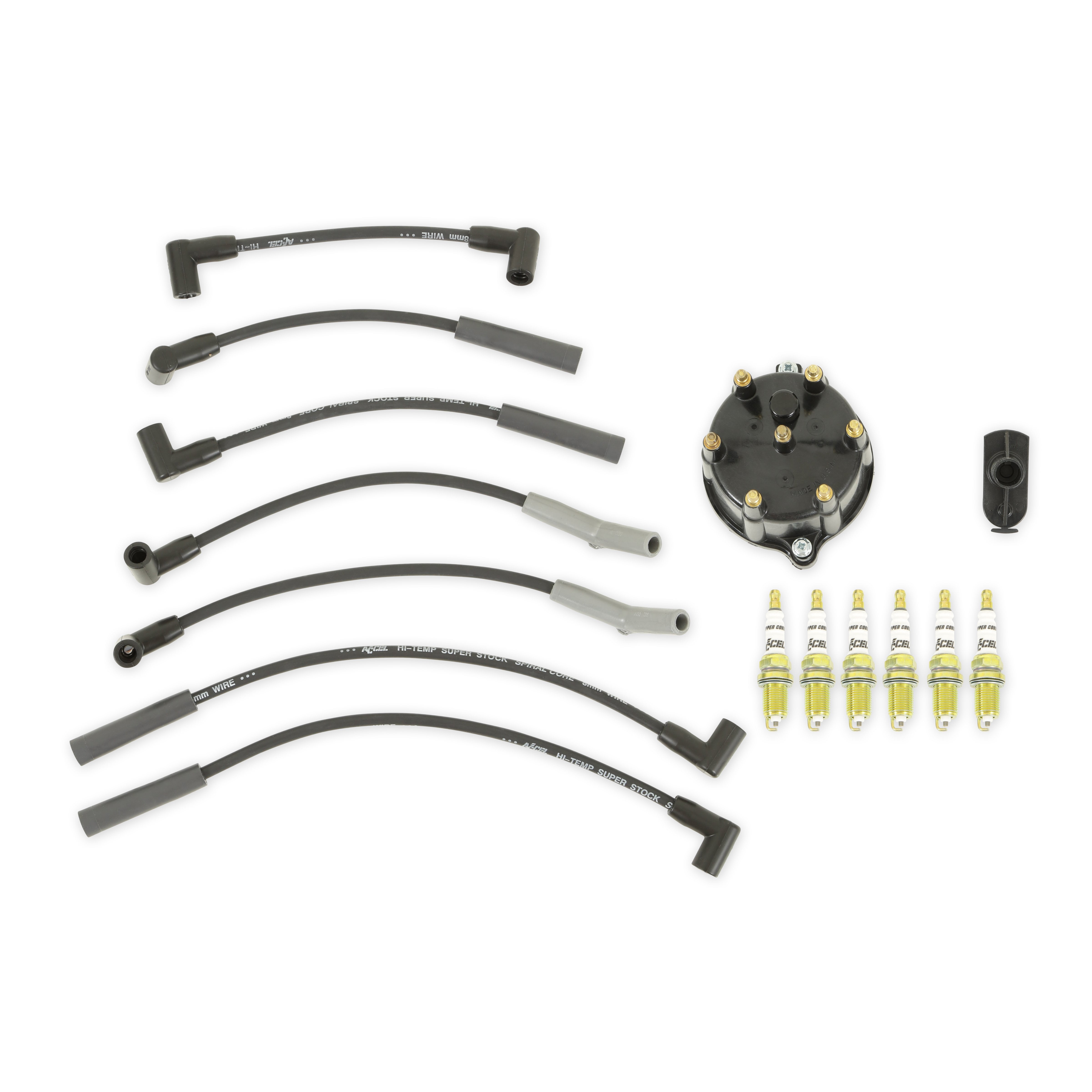 ACCEL TST16 Distributor Cap / Rotor Kit / Spark Plug / Spark Plug Wire ...