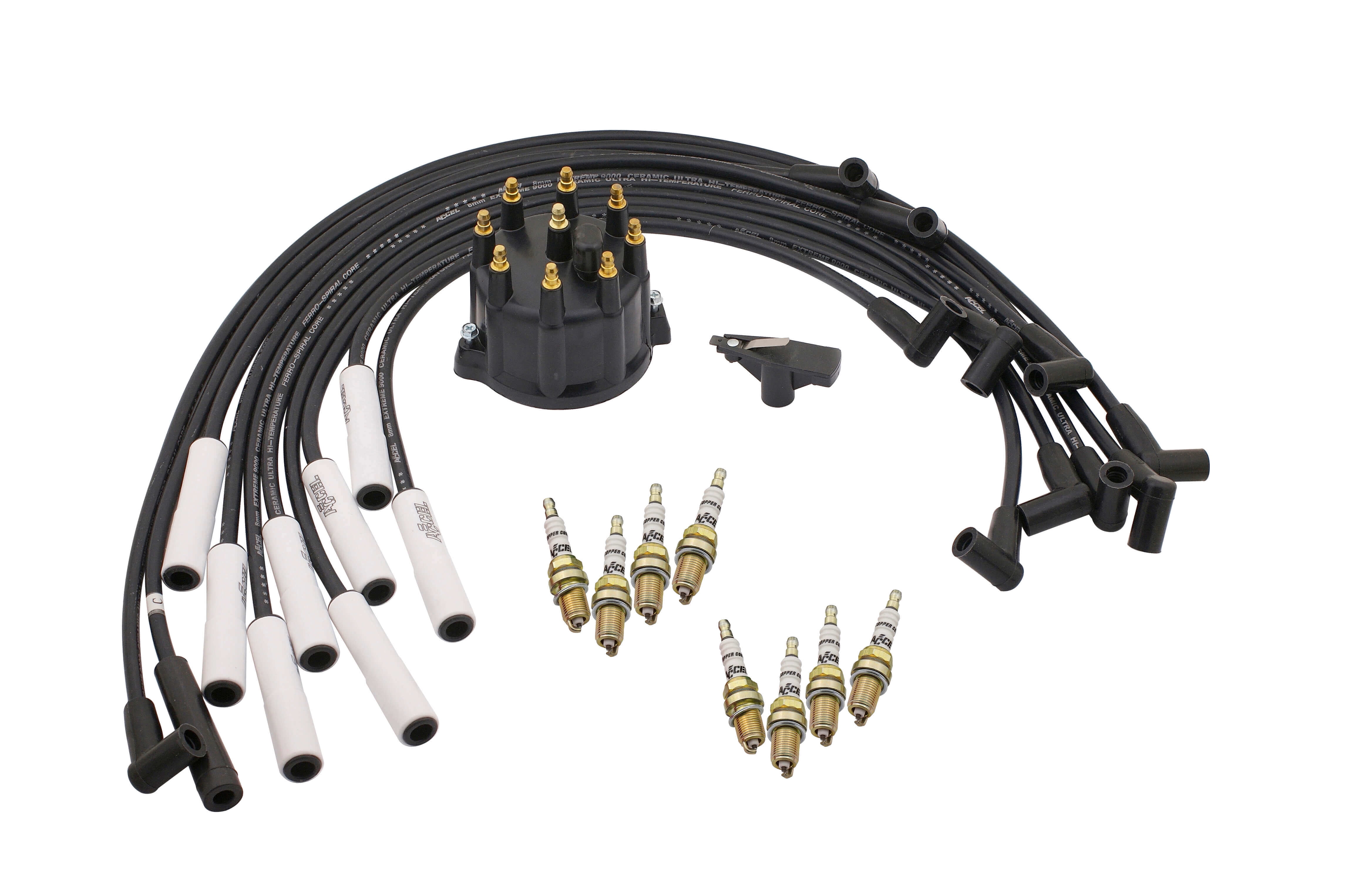 ACCEL TST18 Distributor Cap / Rotor Kit / Spark Plug / Spark Plug Wire ...