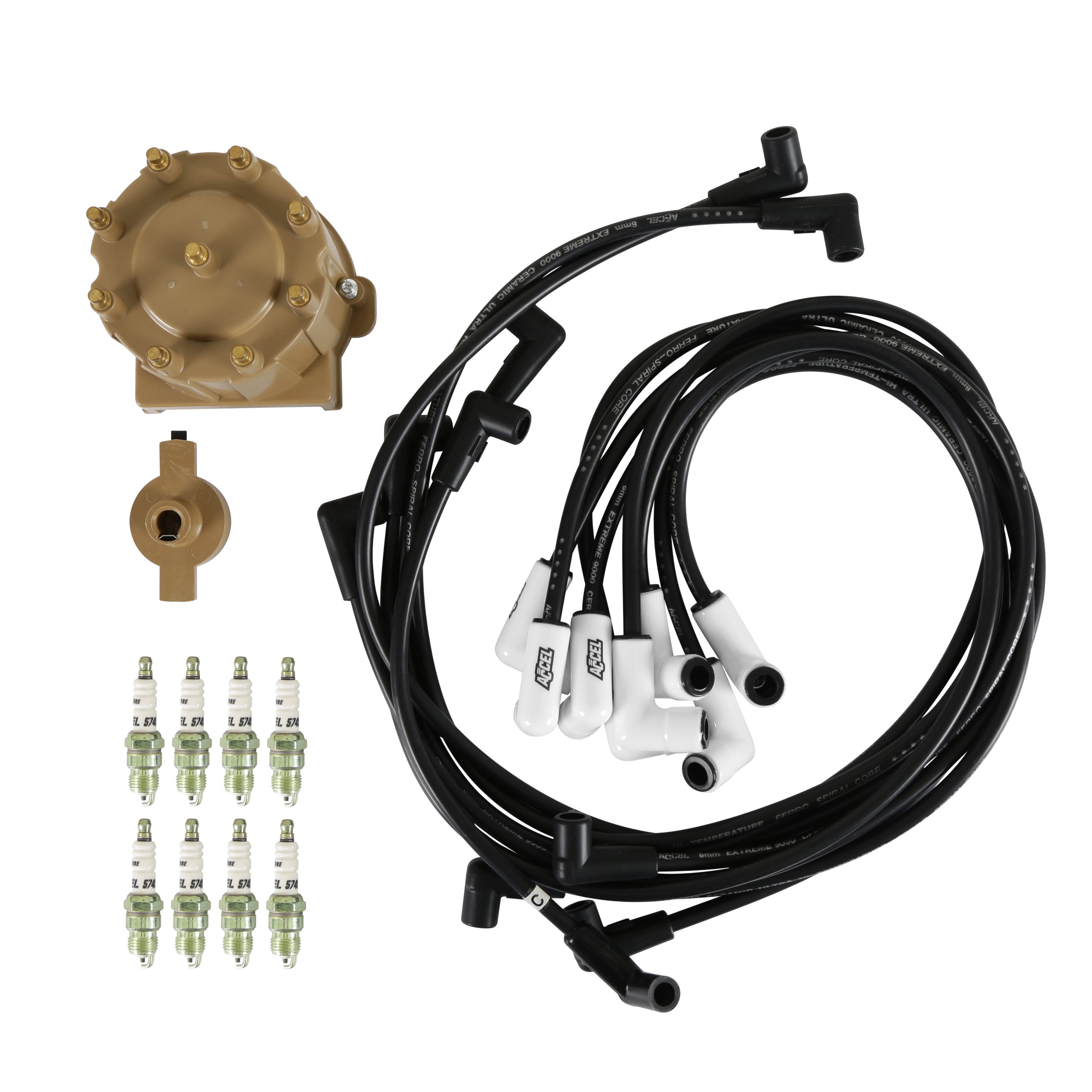ACCEL TST4 Distributor Cap / Rotor Kit / Spark Plug / Spark Plug Wire ...