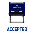 ACCEPTED Self Inking Rubber Stamp (Blue Ink) - Large - Walmart.com