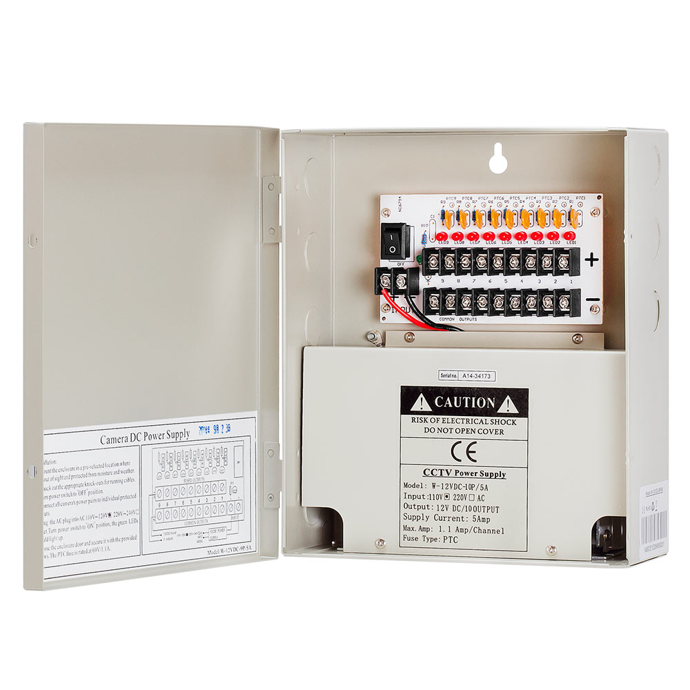 ACCL 12Volt 9P 10 Amp Power Supply Box for CCTV, 4 Pack - Walmart.com