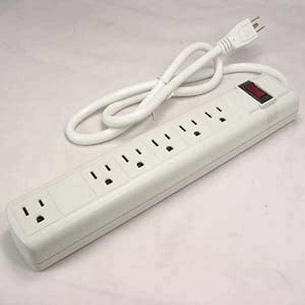 ACCL 3Ft 6-Outlet Perpendicular Surge Protector 14AWG/3, 15A 90J, 1 ...