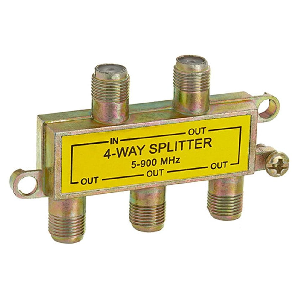 ACCL 4-Way Splitter 5-900MHz F-Type Mini-Type, 3 Pack - Walmart.com
