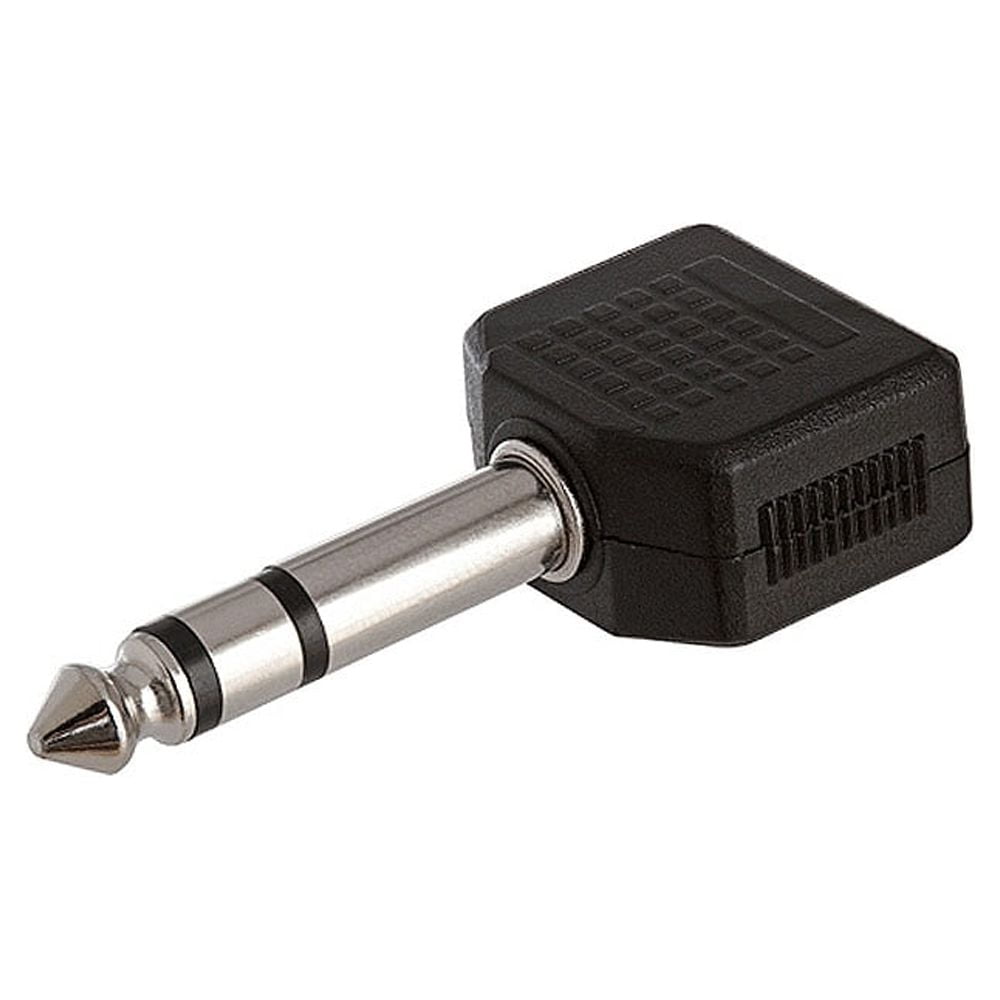 ACCL 6.35mm Stereo Plug to 2x3.5mm Stereo Jack Adapter, 3 Pack ...