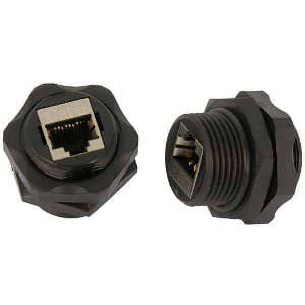 ACCL Cat.6 RJ45 Shielded Industrial Panelmount Bulkhead Coupler, 1 Pack ...