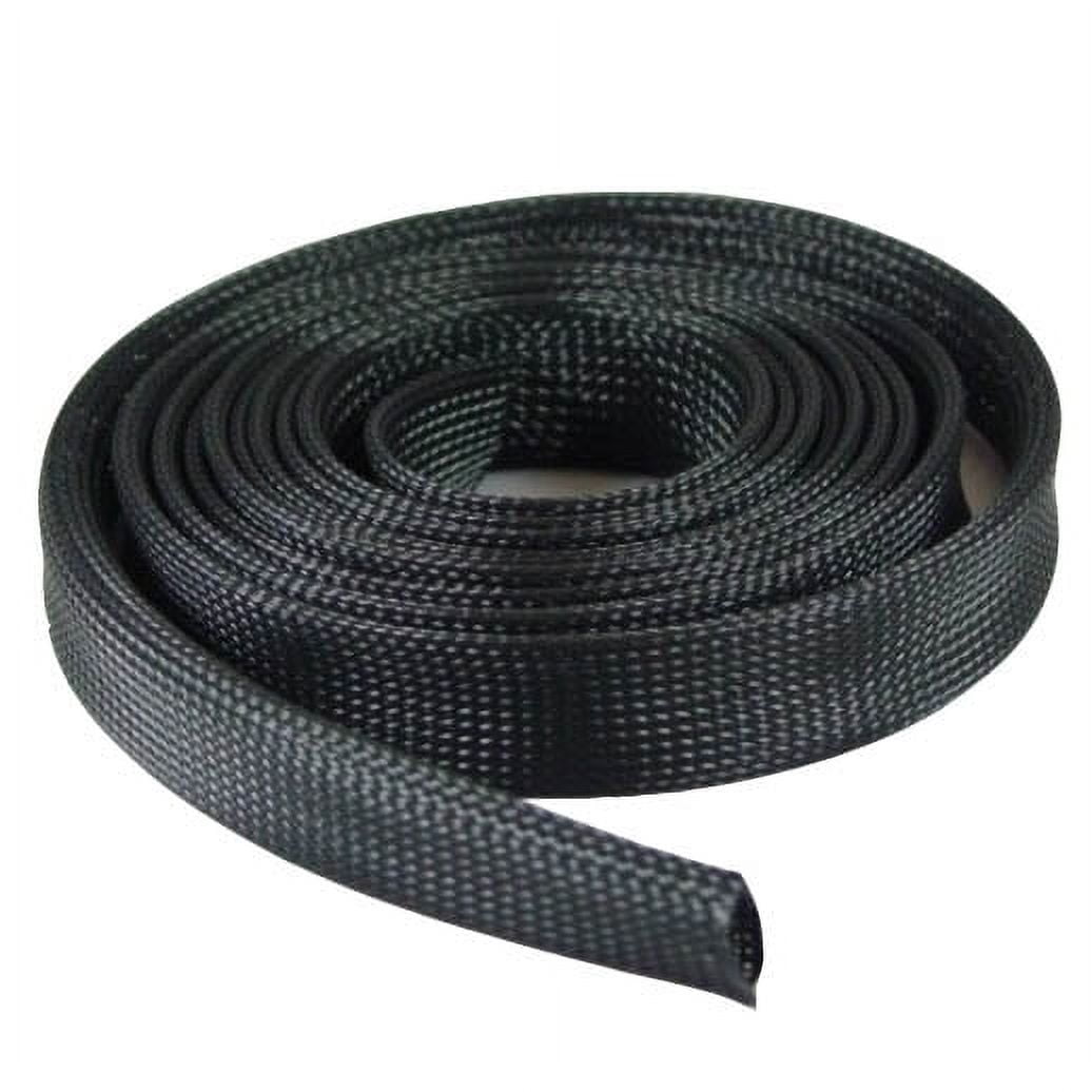 ACCL Expandable Braided Cable Sock Black 1" (25.4mm) X 50Ft(15.24m), 1 ...