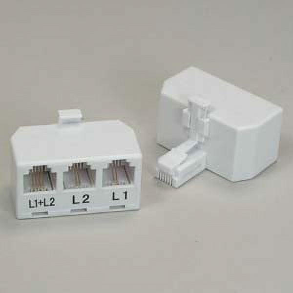 ACCL RJ11 6P4C Line Splitter, Line1/Line2/Line1+Line2, 3 Pack - Walmart.com