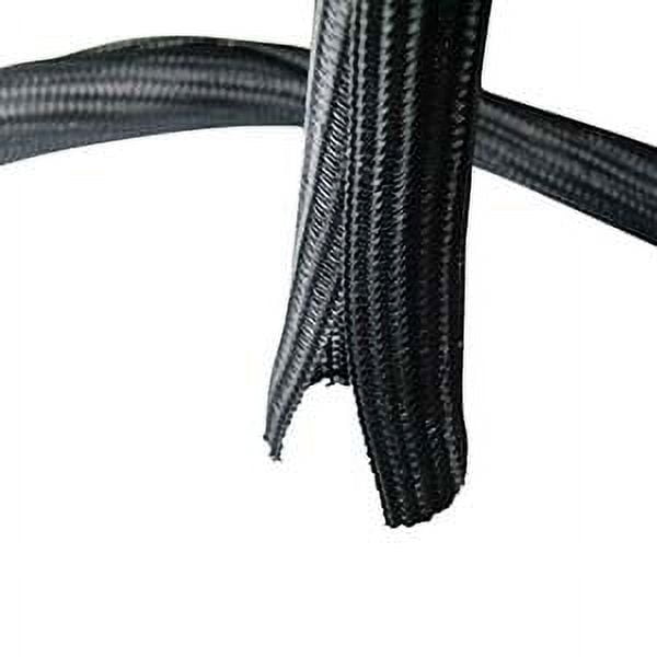 ACCL Self Closing Cable Sock Black 1.5" (38.1mm) x 50Ft(15.24m), 1 Pack ...