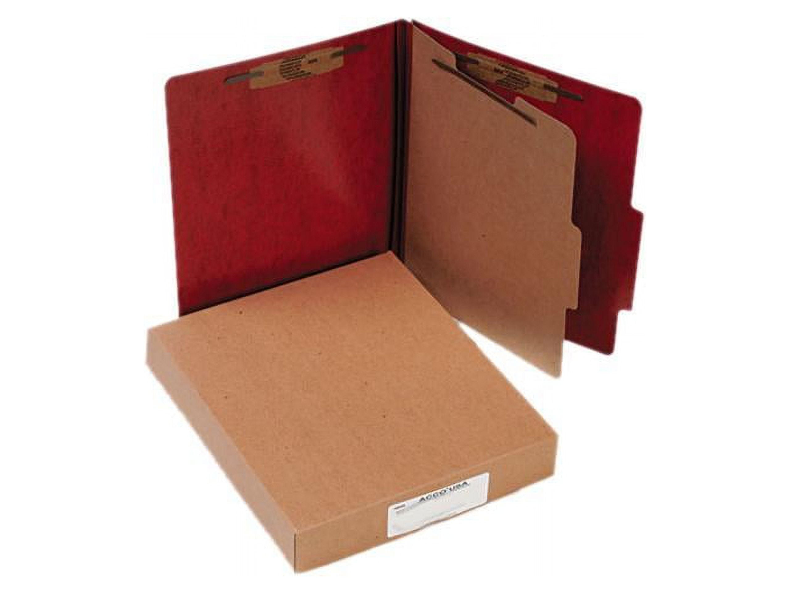 ACCO 20-Pt PRESSTEX Classification Folders, Letter, 4-Section, Red, 10 ...