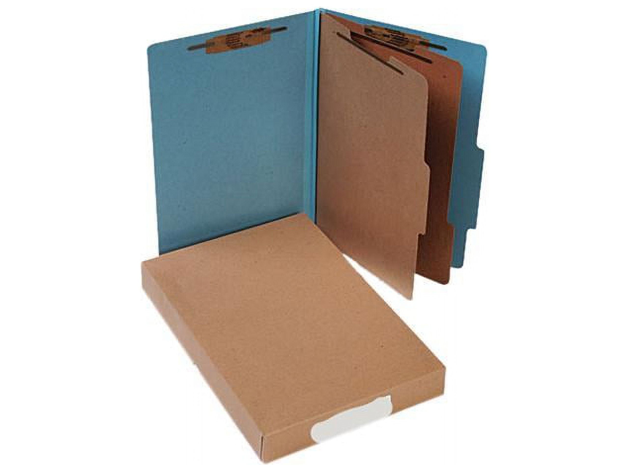 ACCO 25-Point Pressboard Classification Folders, Legal, 6-Section, Sky ...