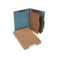 ACCO 25-Point Pressboard Classification Folders, Legal, 6-Section, Sky ...