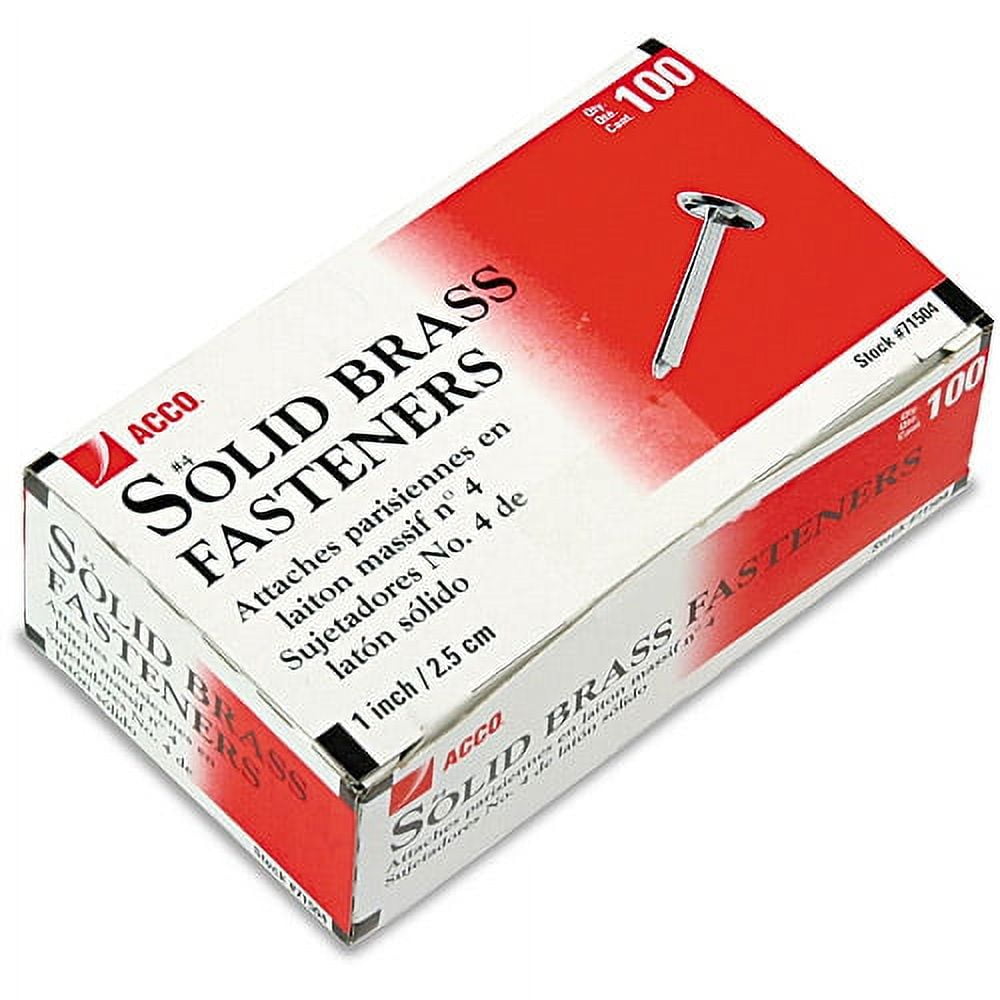 ACCO Office School Supplies, Brass Fasteners, 1", 3/8" head, Metal ...