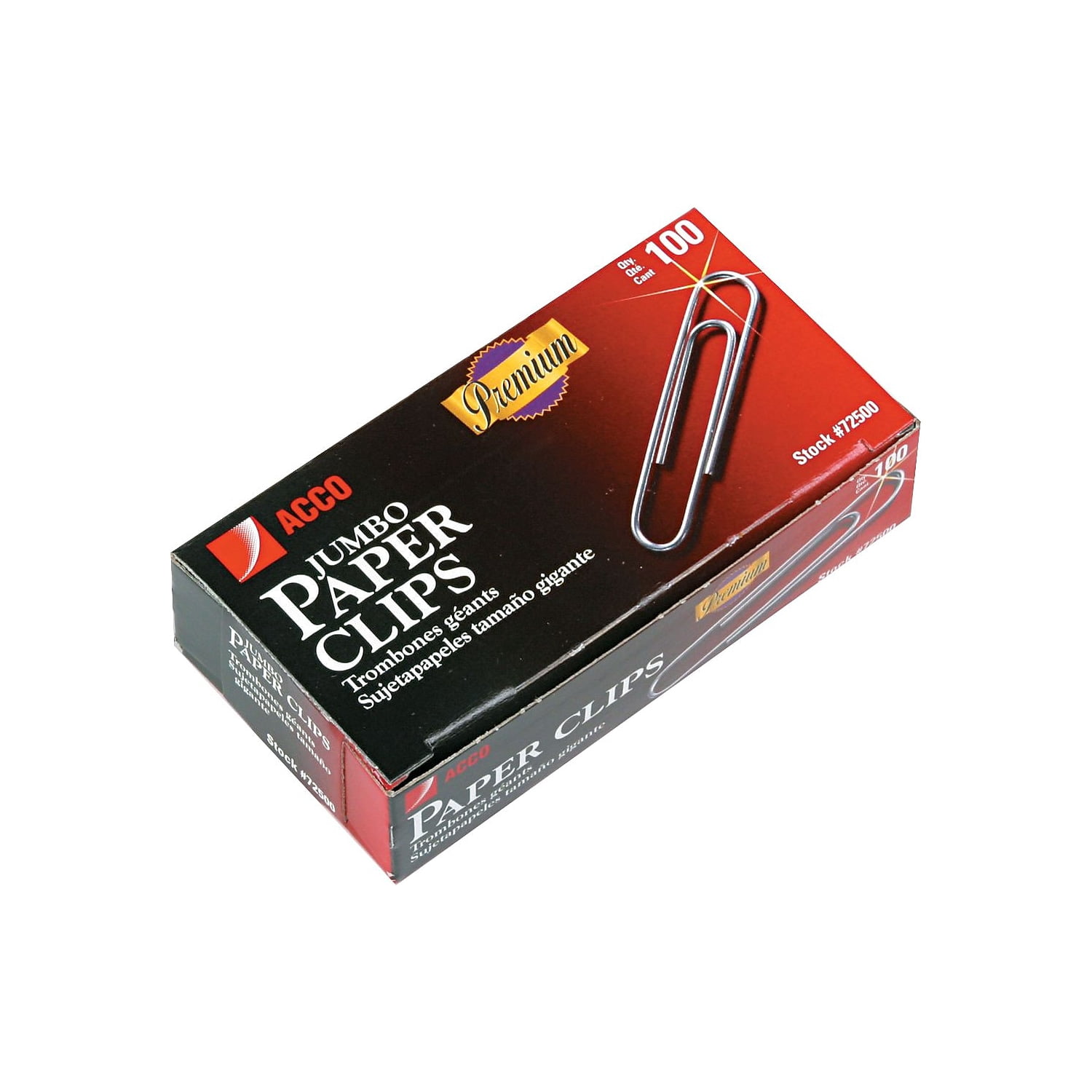 ACCO Premium Paper Clips Jumbo Smooth 100/BX 432534 - Walmart.com
