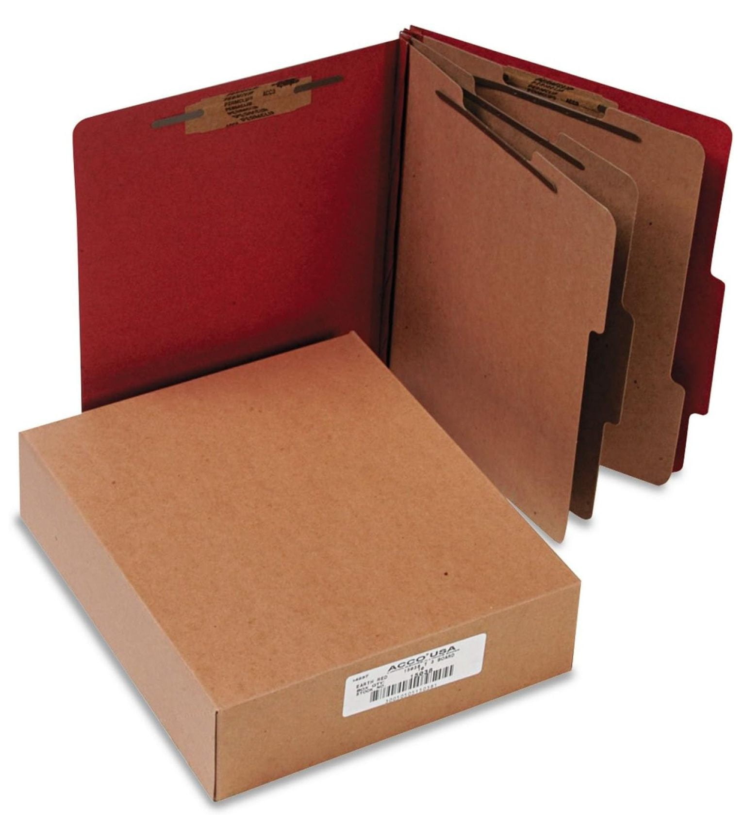 ACCO Pressboard 20-Point Classification Folder, Ltr, 8-Section, Earth ...