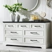 ACCOHOHO 6 Drawer Dresser for Bedroom, Farmhouse 46" High Wooden ...