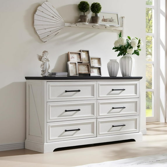 Walmart Black Friday Deals 2025 ACCOHOHO Farmhouse 6 Drawer Dresser ...