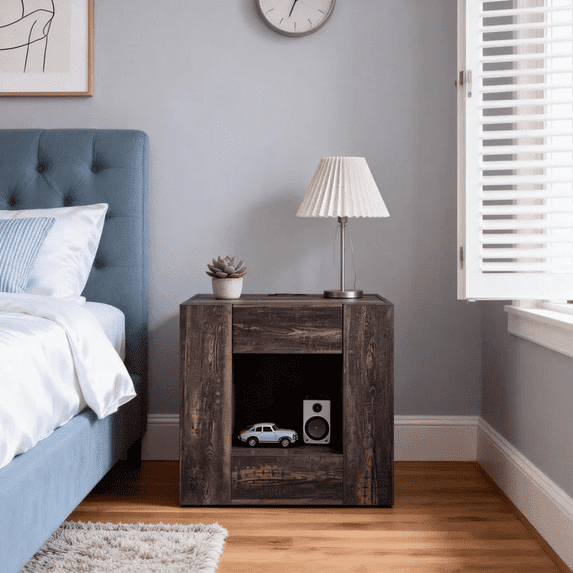 OKD Modern Nightstand-Versatile Bedroom/Entryway with Charging Console ...