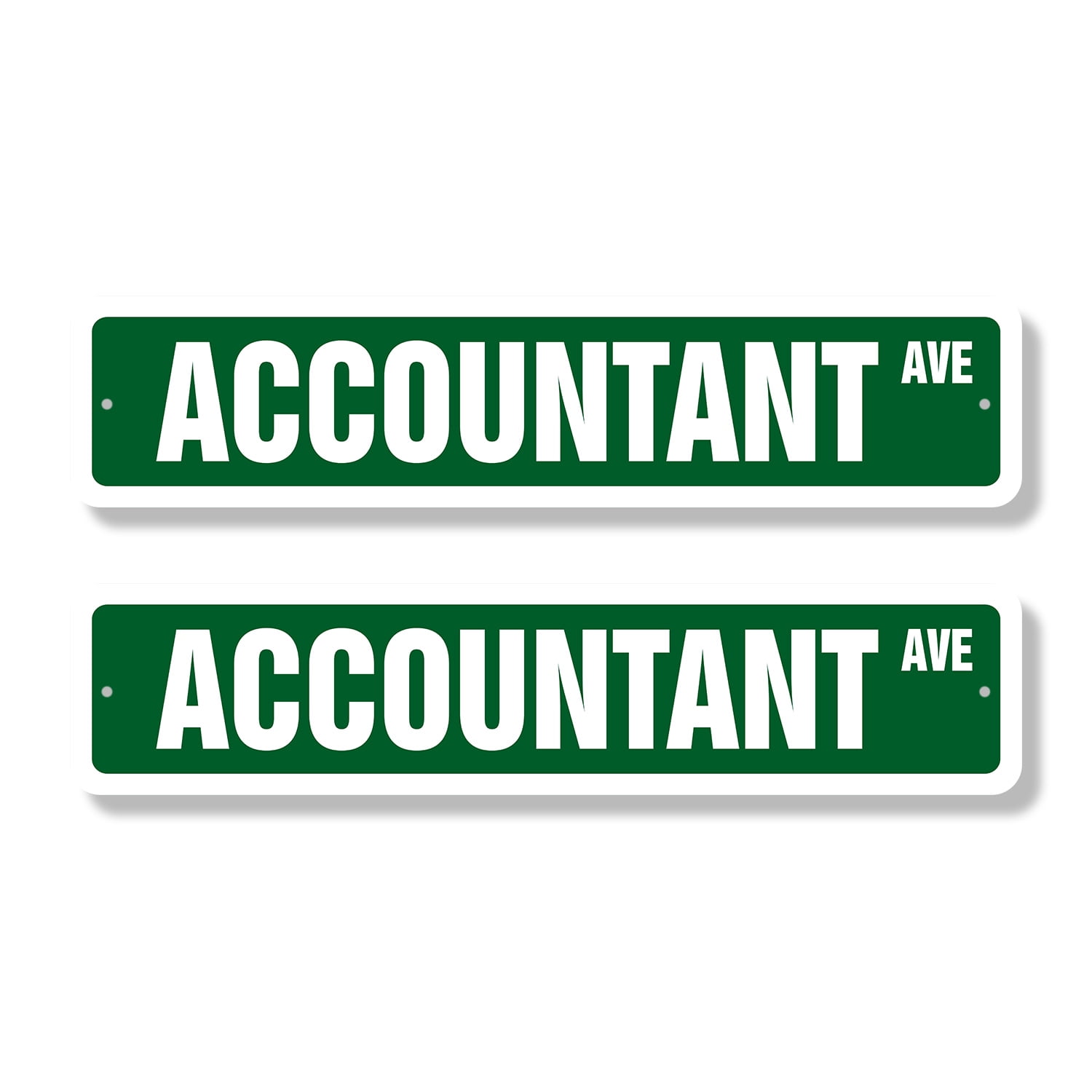 ACCOUNTANT Classic Street Sign (2 Pack) math bean counter count CPA ...
