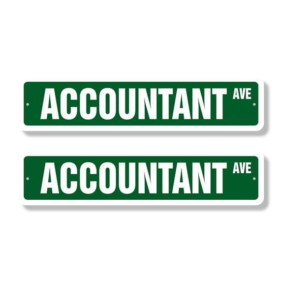 ACCOUNTANT Classic Street Sign (2 Pack) math bean counter count CPA ...