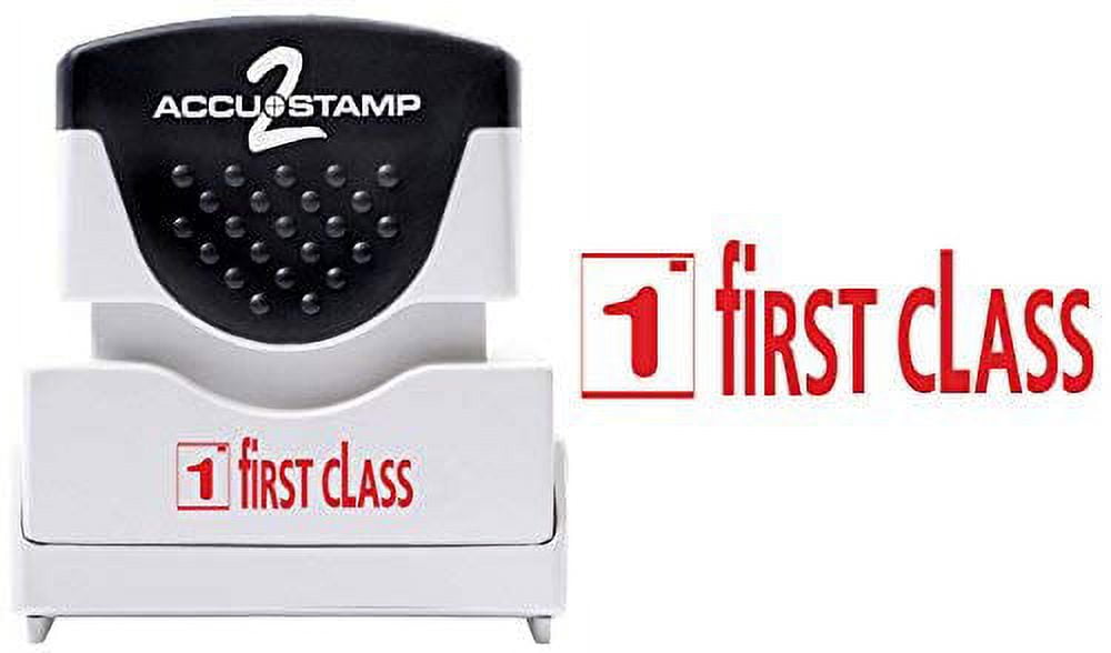 ACCU-STAMP2 Message Stamp with Shutter, 1-Color, FIRST CLASS, 1-5/8" x 1/2" Impression, Pre-Ink ...
