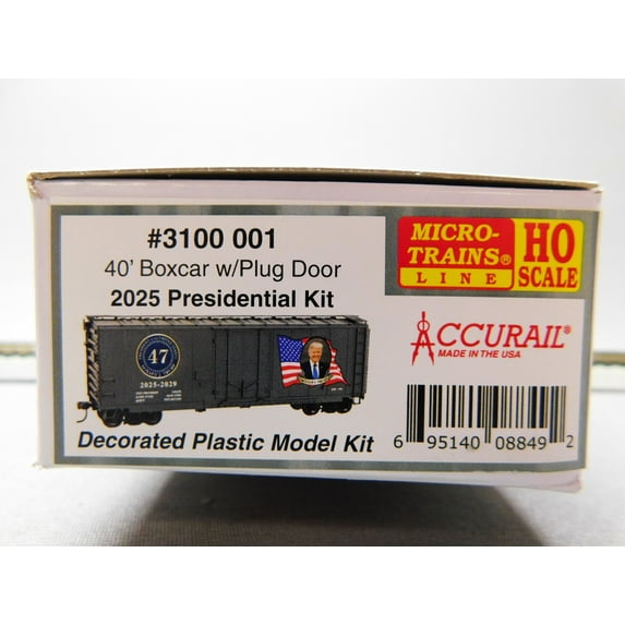 ACCURAIL MICRO-TRAINS LINE DONALD TRUMP 40' BOXCAR 2025 PRESIDENTIAL ...