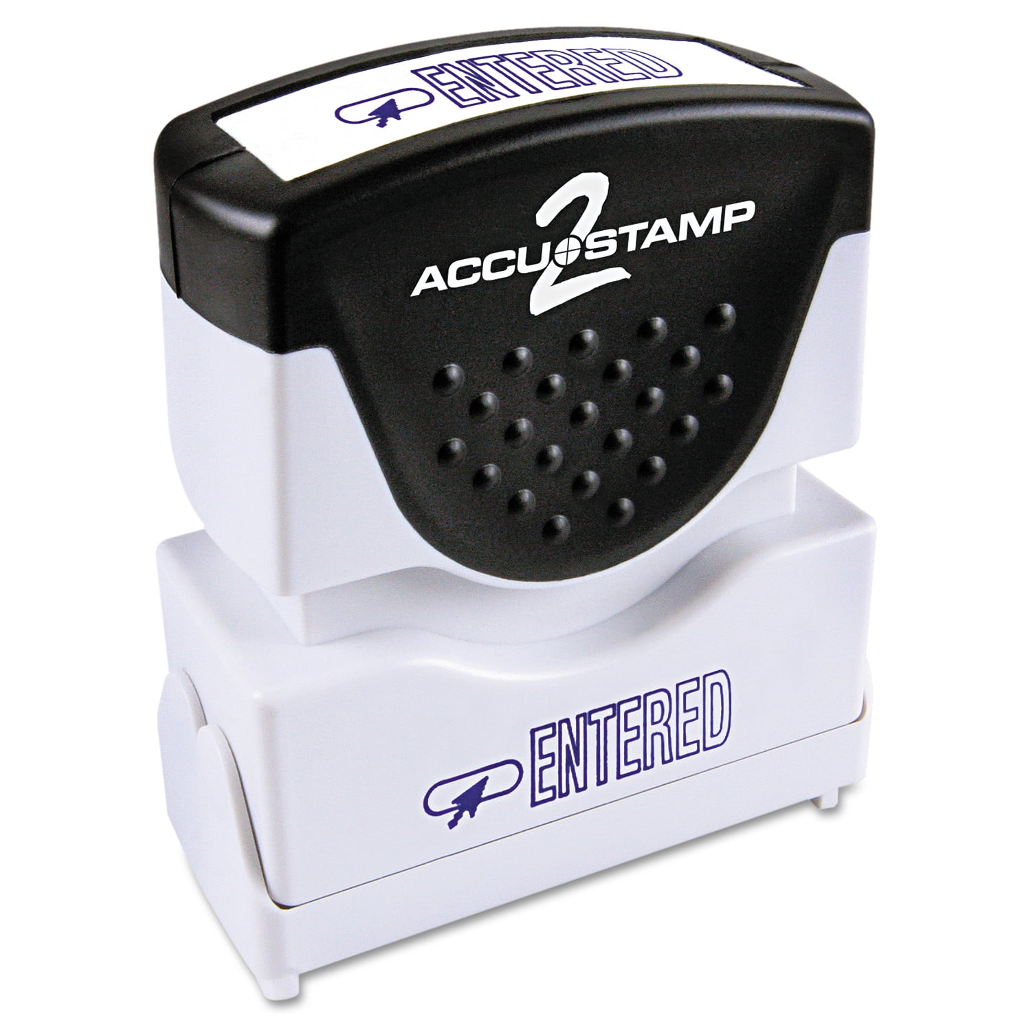 ACCUSTAMP2 Pre-Inked Shutter Stamp, Blue, ENTERED, 1 5/8 x 1/2 ...