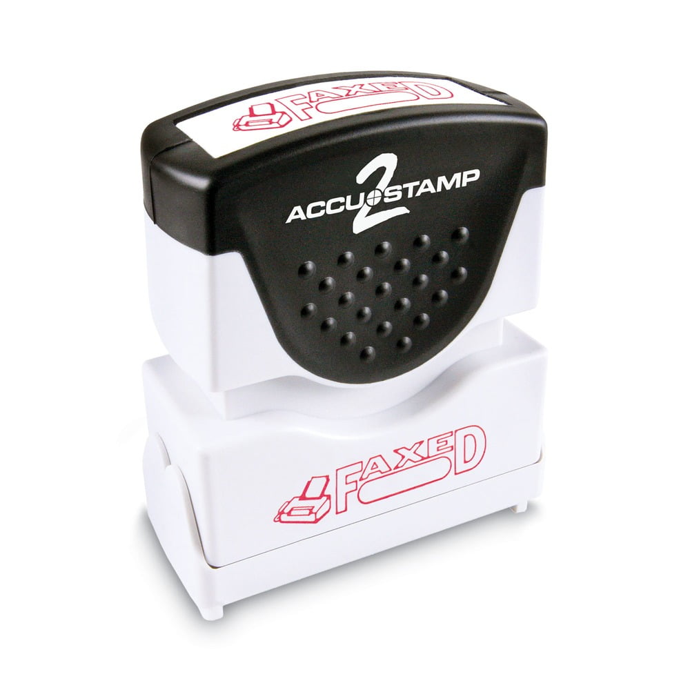 ACCUSTAMP2 Pre-Inked Shutter Stamp, Red, FAXED, 1 5/8 x 1/2 -COS035583 ...