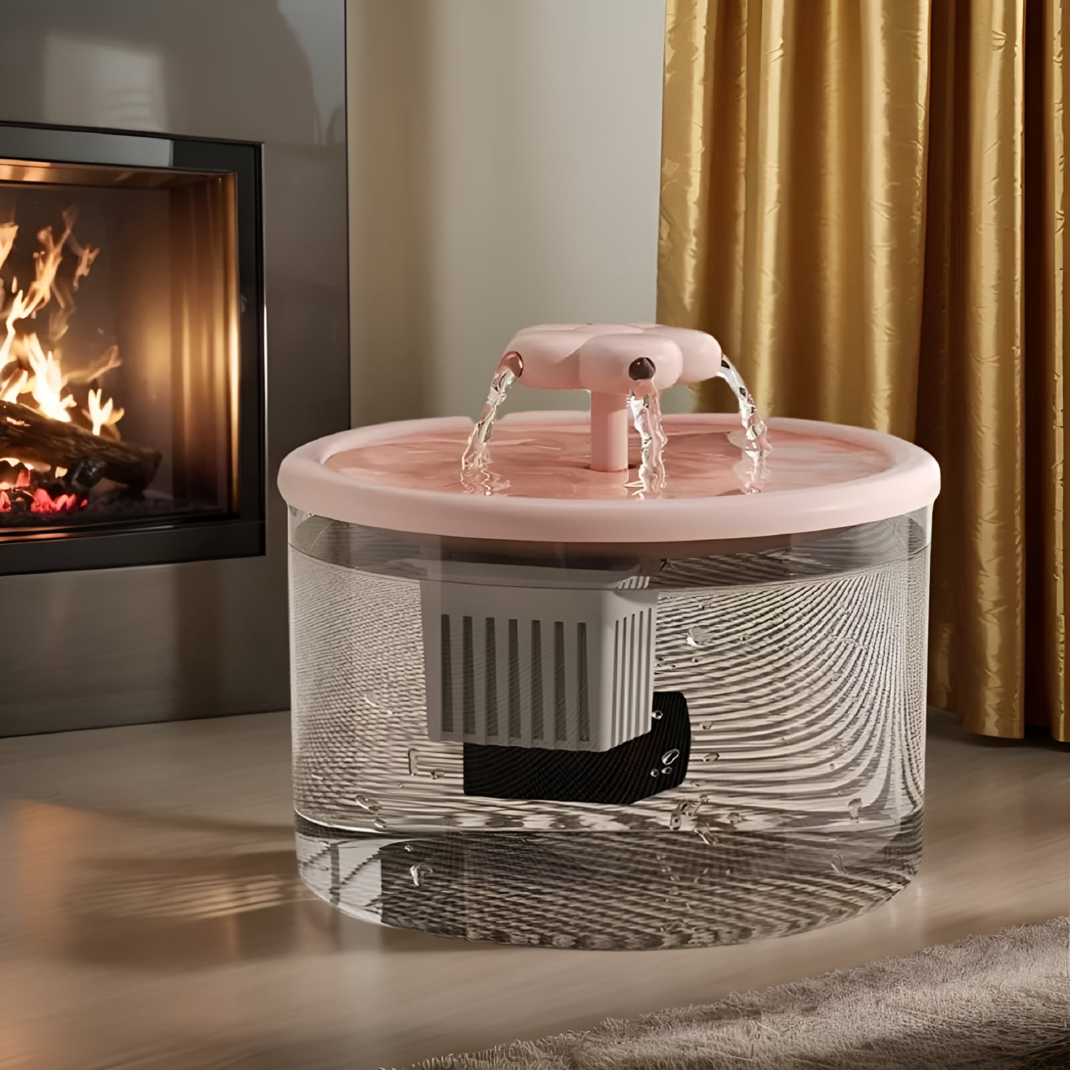 ACDANC 1.5L Ultra-Quiet Smart Cat Water Fountain with Automatic Filter ...