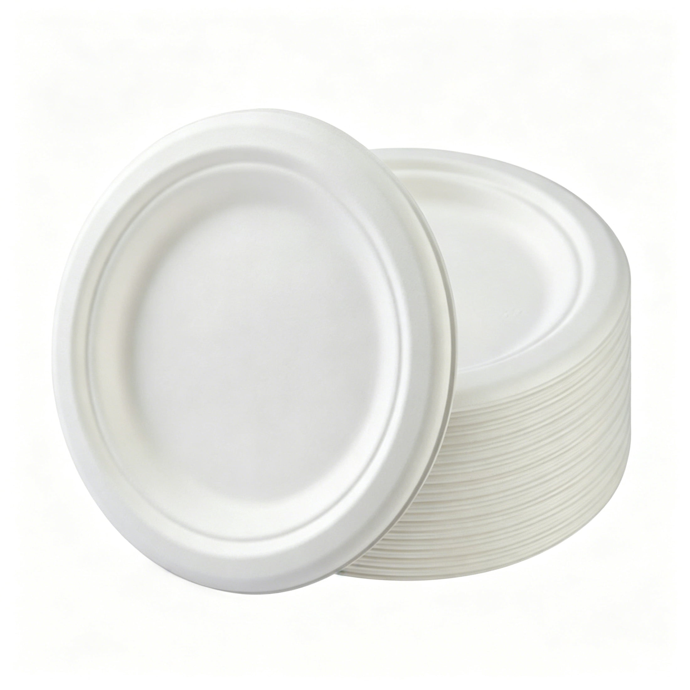 ACDANC 1 Pc Compostable Plates Sugarcane Heavy Duty Disposable ...
