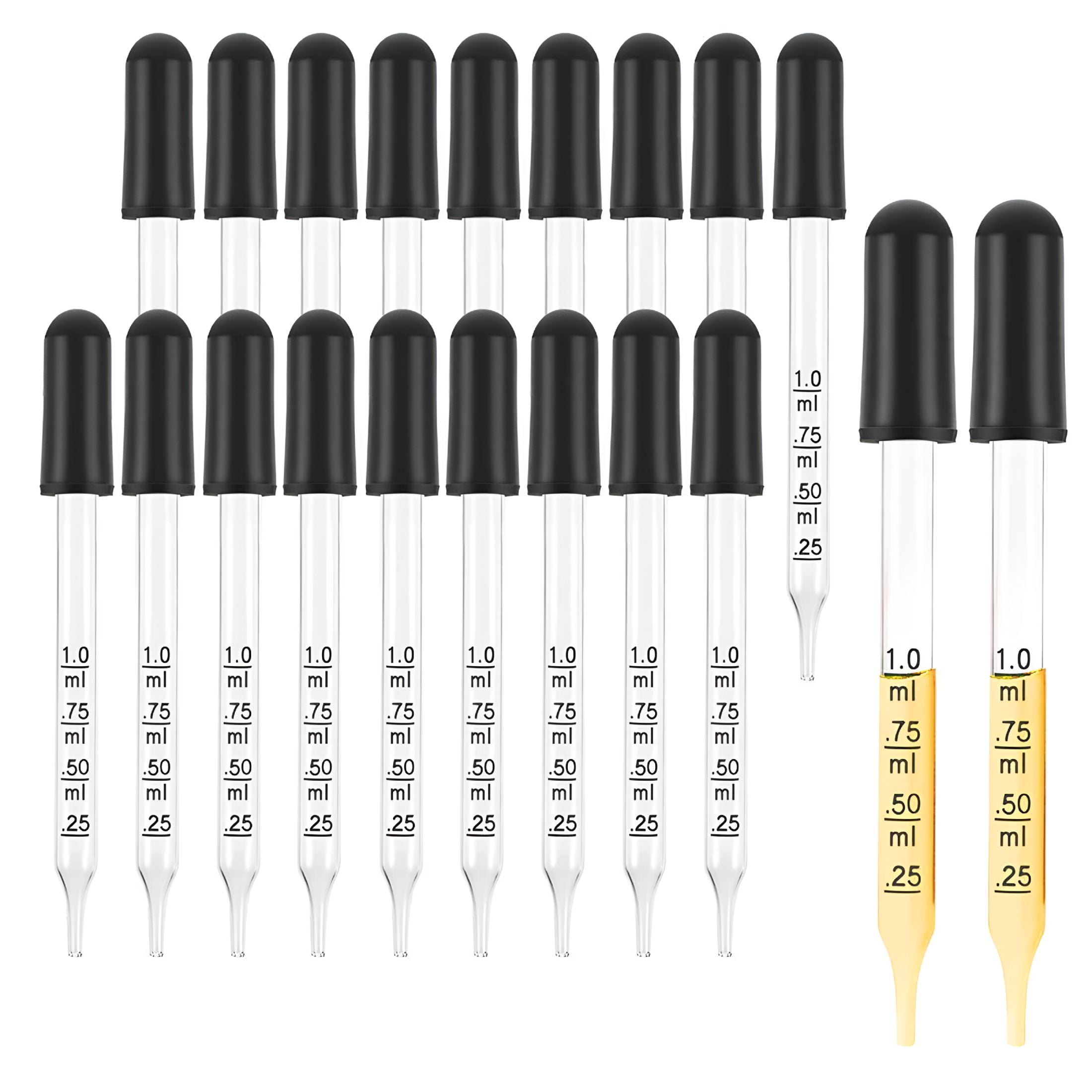 ACDANC 1 mL Dropper for Essential Oils Pipettes Dropper Straight-Tip ...
