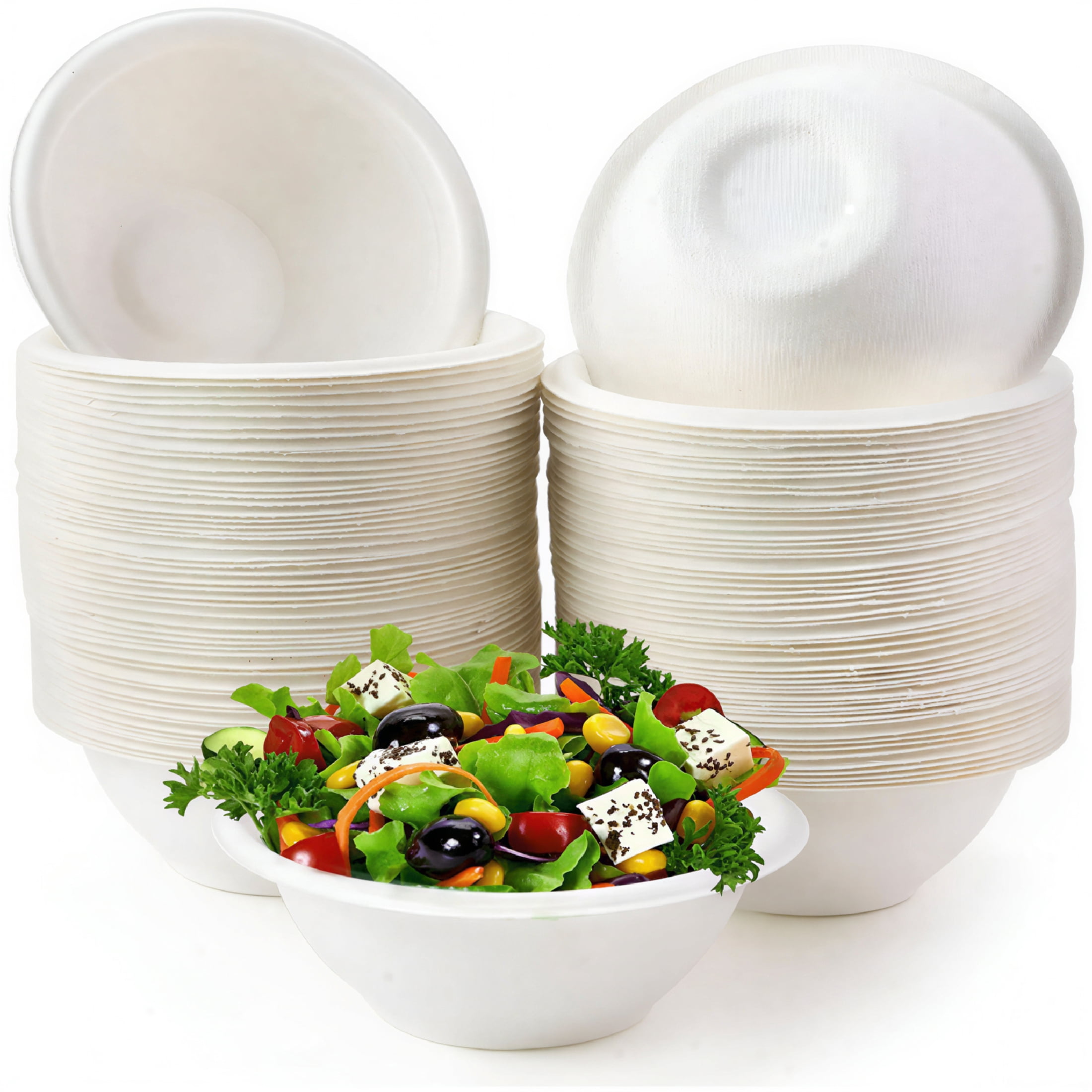 ACDANC 100 Pack 8oz Paper Bowls Disposable Heavy Duty,Compostable Bowls ...