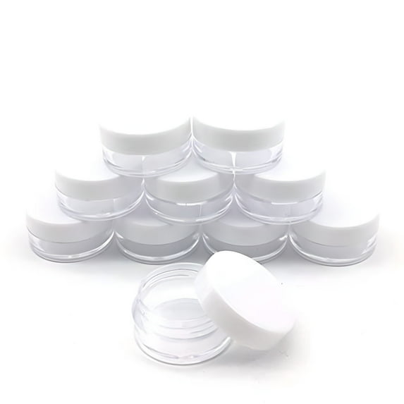 ACDANC 100-Pack Small Clear Plastic Sample Jars with Lids | 1oz Empty ...
