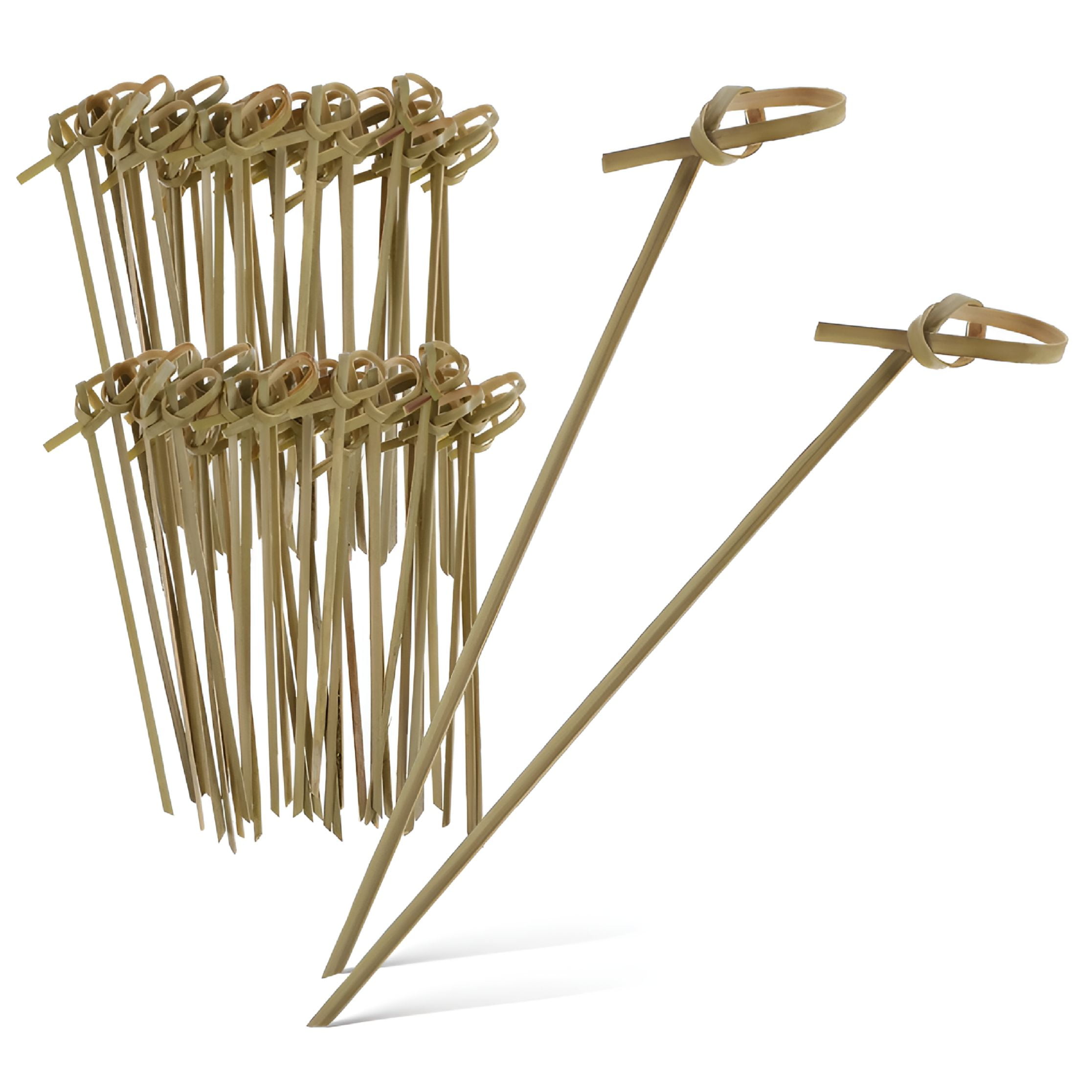 ACDANC 100 Pcs Bamboo Stick Toothpick Decor Cocktail Sticks for Fruit ...