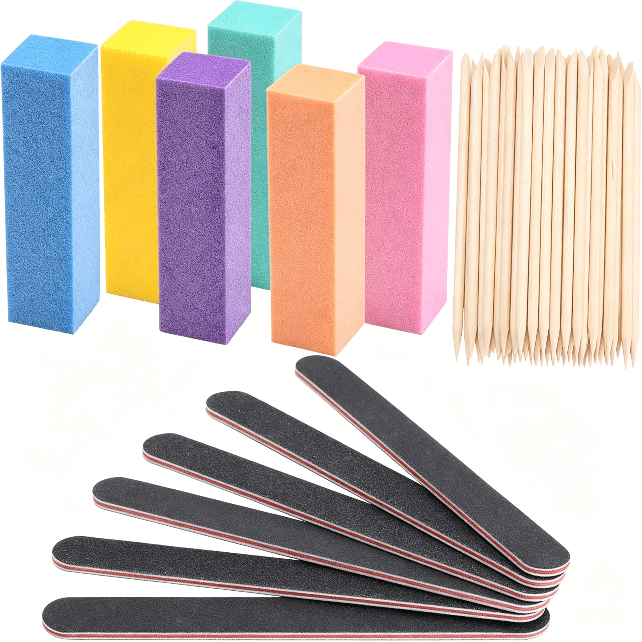 ACDANC 100 Pcs Orange Sticks for Nails Double Sided Multi Functional ...