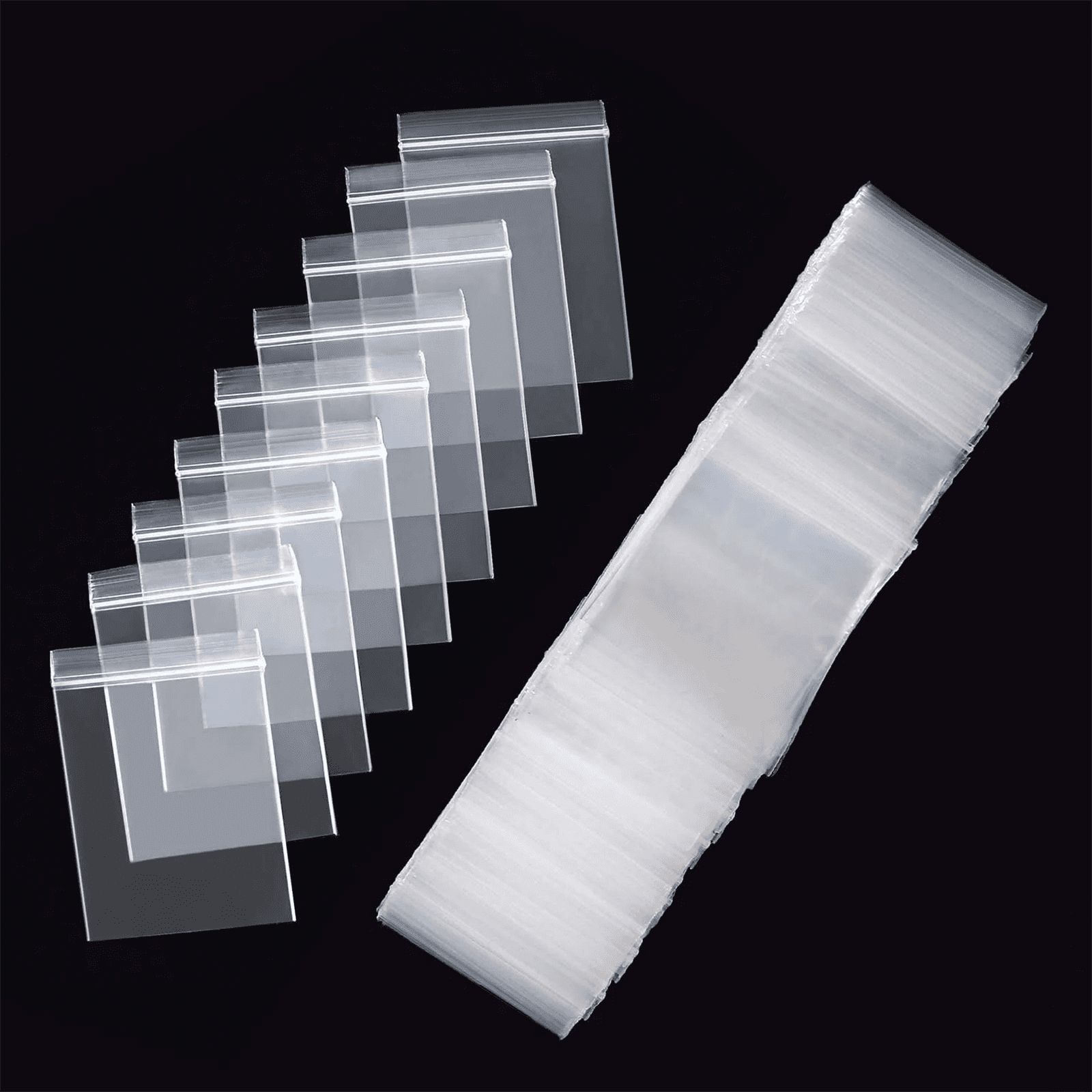 ACDANC 100 Pcs Small Plastic Bags,Durable Zip Lock Bags Assorted Sizes ...