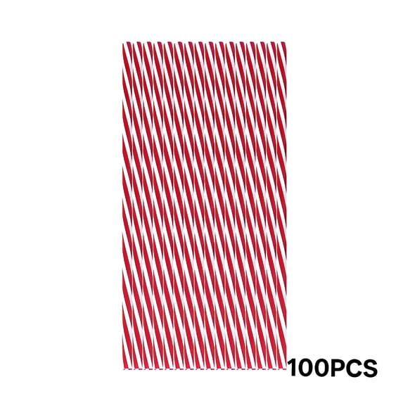 ACDANC 100-packs Stripes Plastics Straws Rainbow Drinking Plastics ...