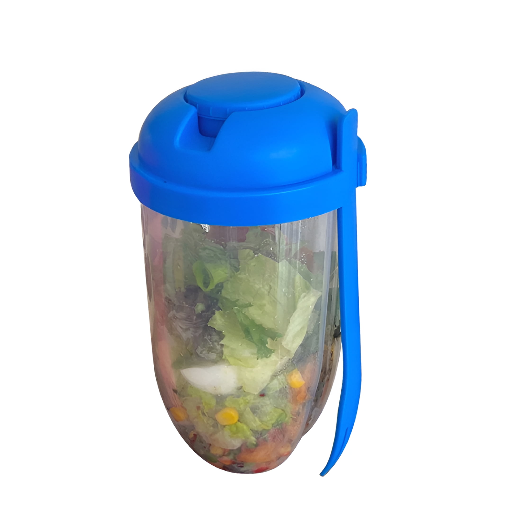ACDANC 1000ml Fresh Salad Container Serving Cup Shaker with Dressing ...