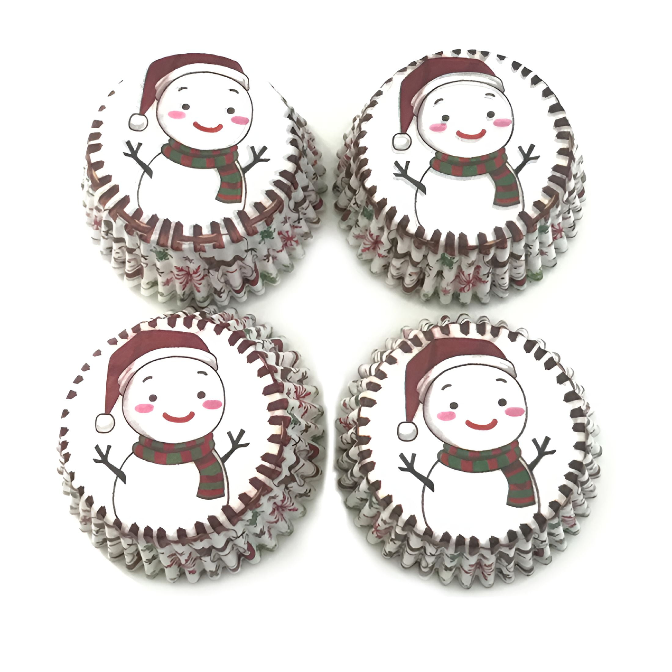 ACDANC 100Pcs Christmas Cupcake Liners Paper Candy Cups Santa Claus ...