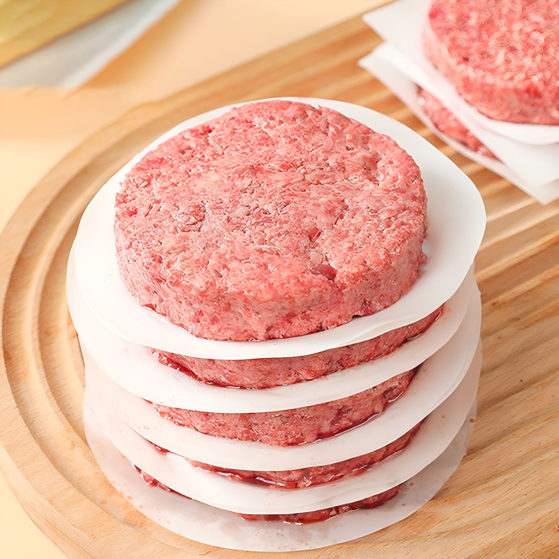 ACDANC 100Pcs Hamburger Patty Paper Non-Stick Round Wax Parchment ...