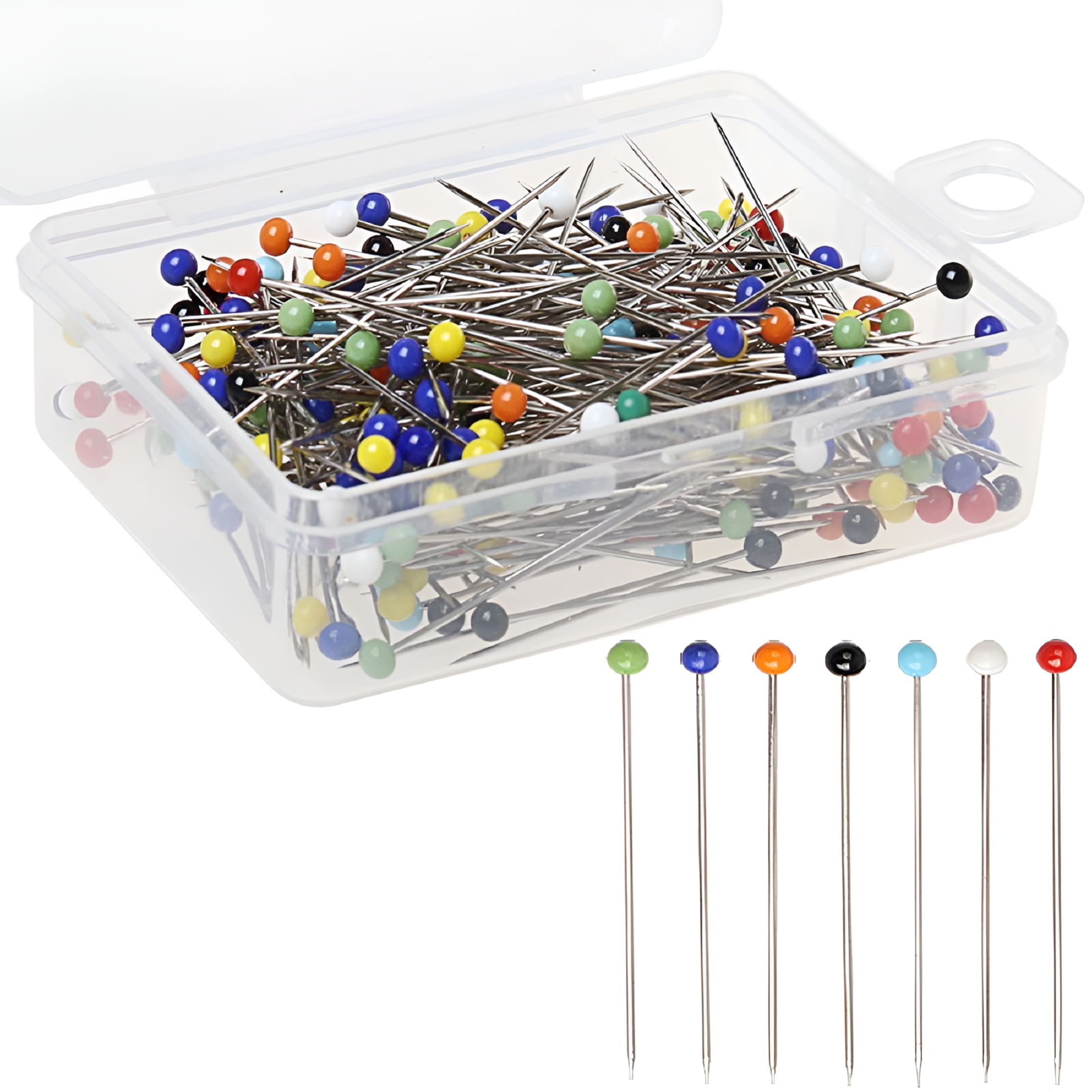 ACDANC 100Pcs Sewing Pins,38mm Straight Pins,Glass Head Pins,Big Head ...