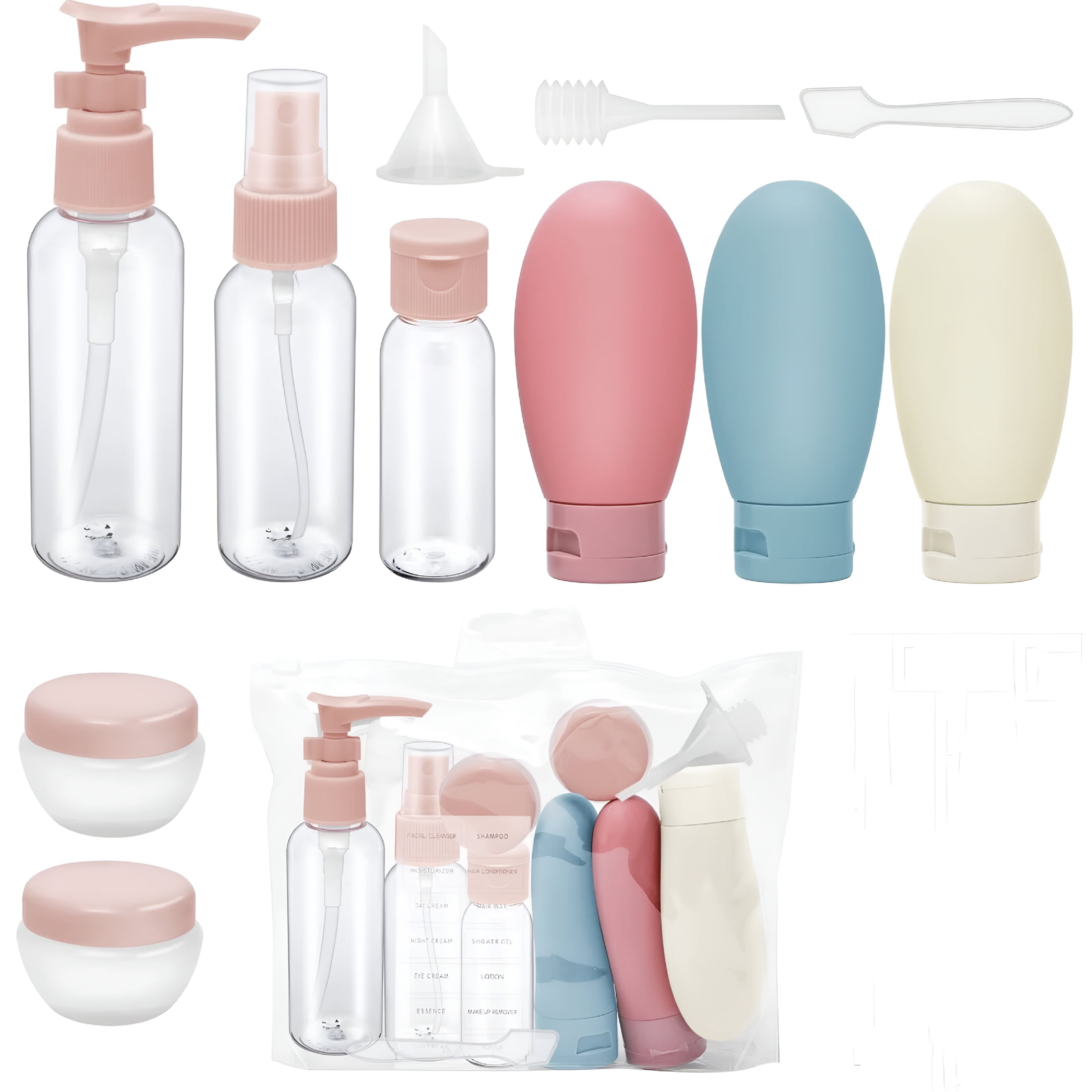 ACDANC 12 Pack Leak Proof Travel Bottles for Toiletries, Travel Size ...
