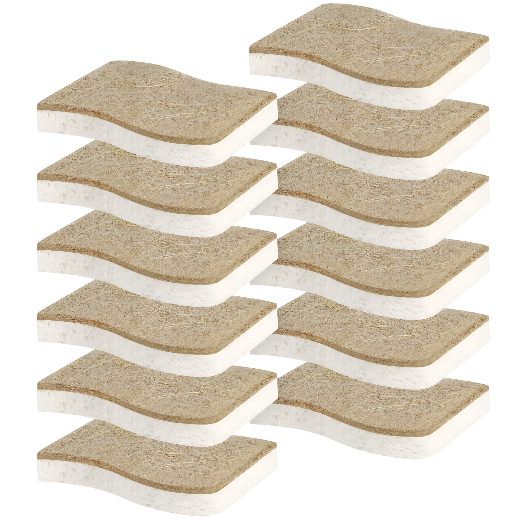 ACDANC 12 Pack Natural Kitchen Sponge,Biodegradable Compostable ...