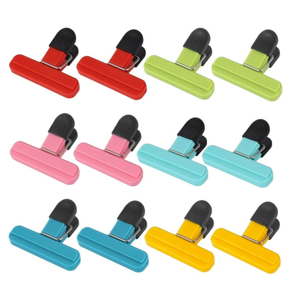 ACDANC 12 Pcs Chip Clips,Sturdy ABS+Rubber Binder Clips,Tight Clip ...