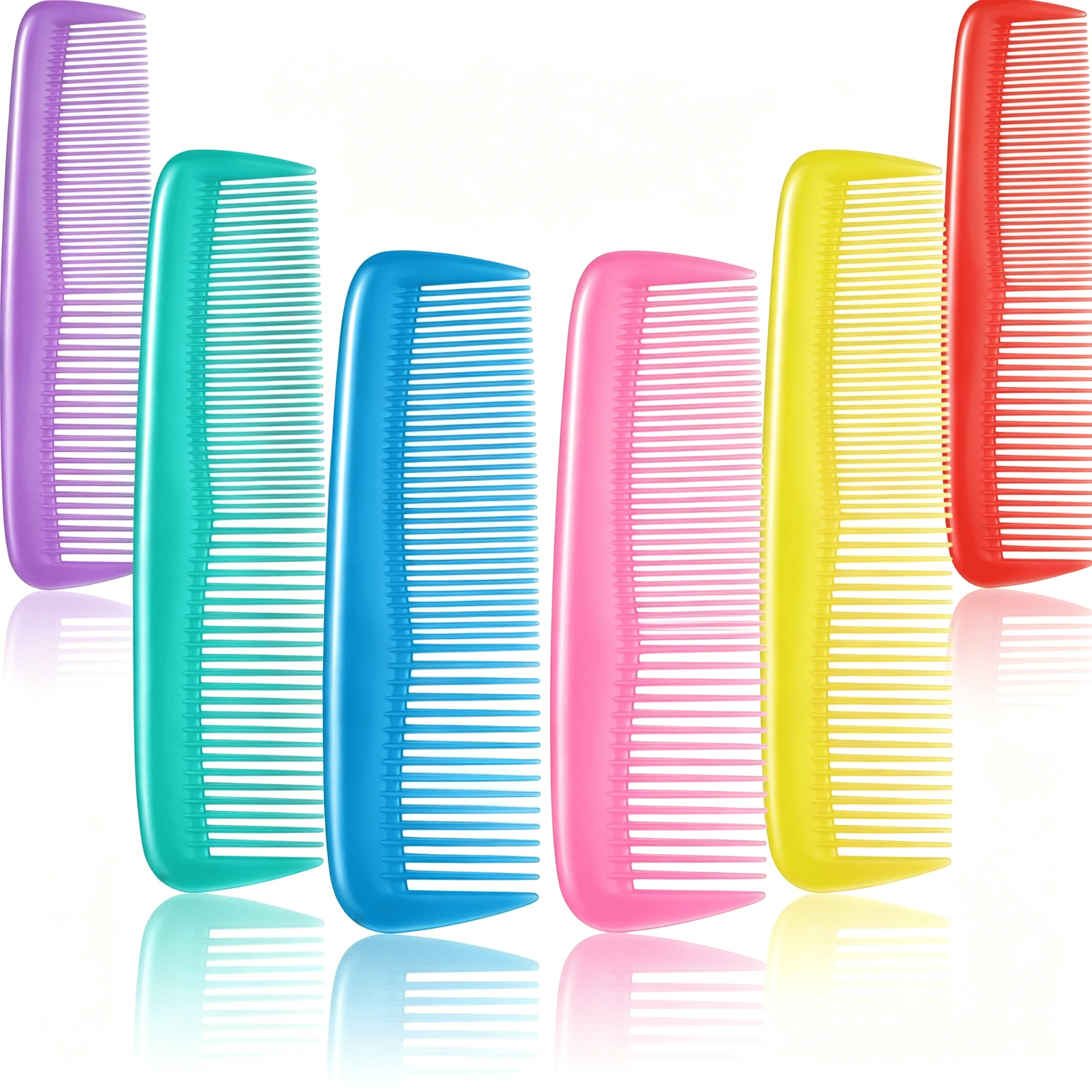 ACDANC 12 Pieces Hair Combs Set Pocket Plastic Fine Tooth Dressing Comb ...