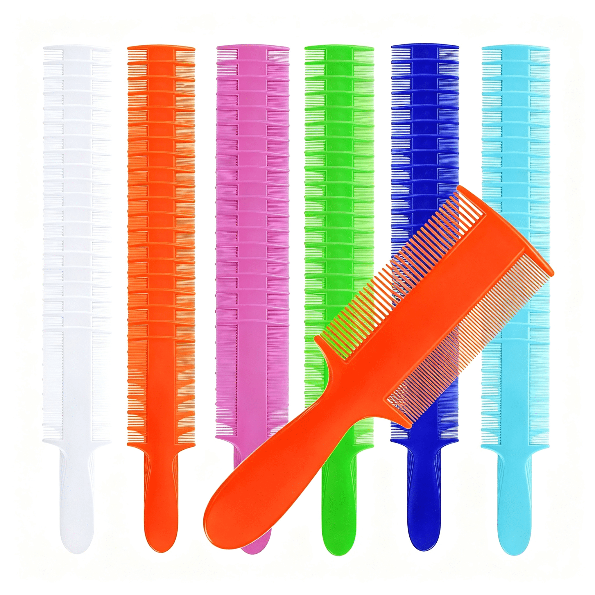 ACDANC 120 Pack Double Sided Fine Tooth Comb,6 Color Plastic Pet Flea ...