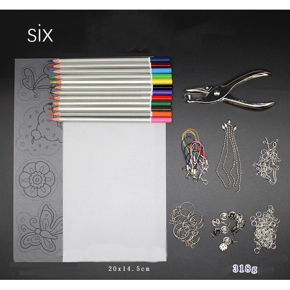 ACDANC 125PCS Shrink Sheets Keychains Kit, 12PCS Shrinky Papers with ...