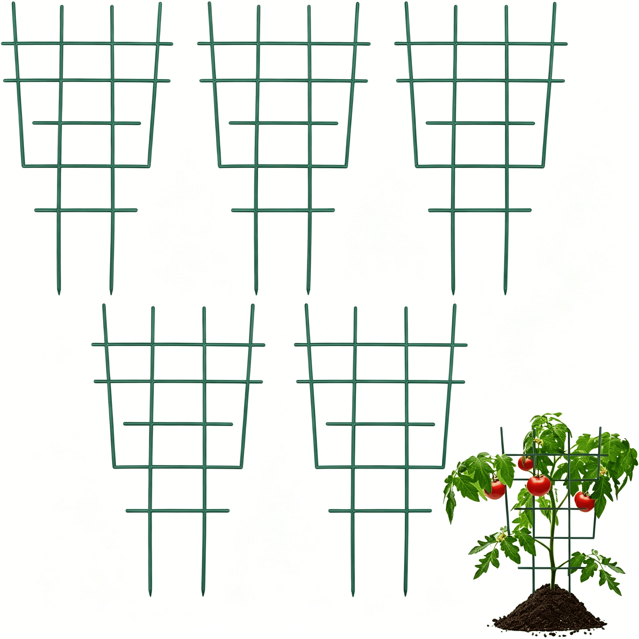 ACDANC 12Inch Small Plant Trellis for Climbing Plants Indoor,5Pcs ...