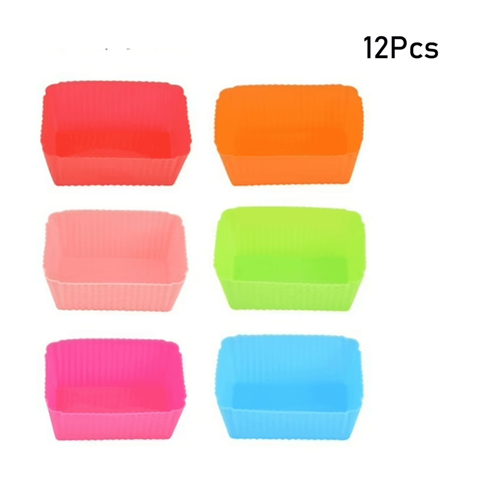 ACDANC 12Pcs Loaf Pan Flexible Silicone Bread Pan Non-Stick Surface ...