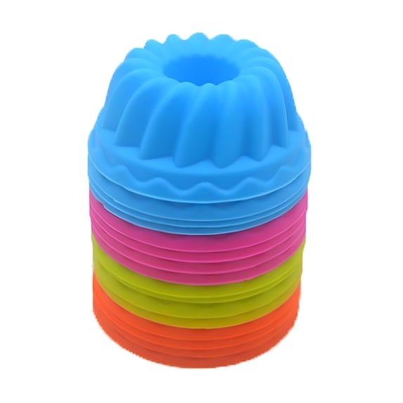 ACDANC 12Pcs Mini Bundt Cake Pan,6-Cavity Fluted Tube Cake Pan,Non ...